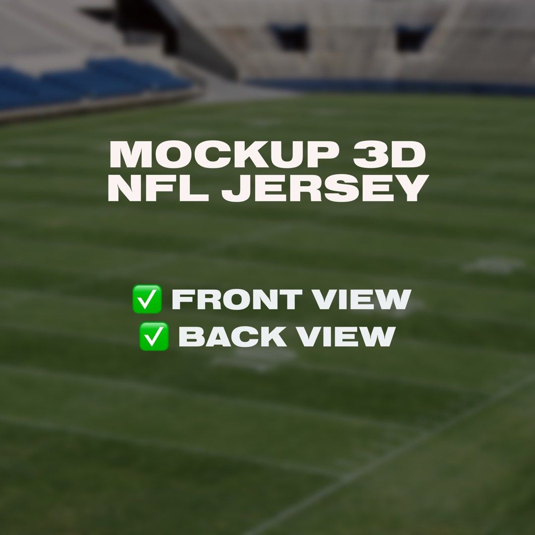 3D NFL V NECK FLAT JERSEY MOCKUP | EDITABLE | PSD FILES 🔥, Men's ...