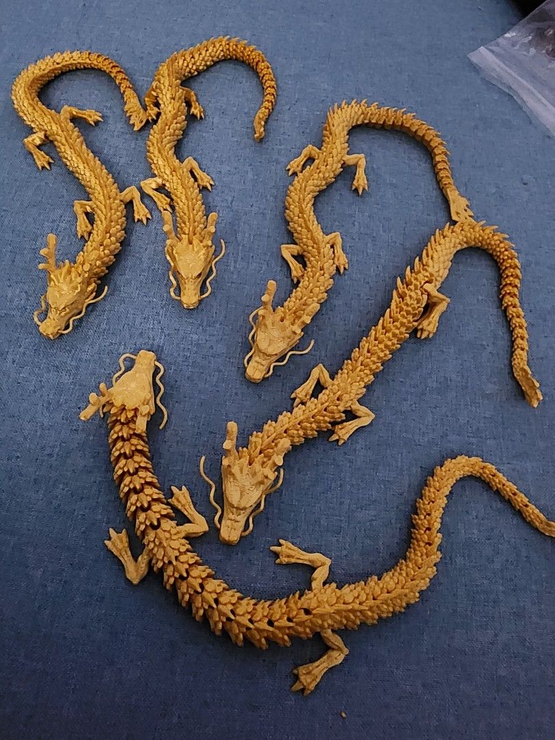 3d printed golden lucky dragon for cny, Hobbies & Toys, Toys & Games on ...