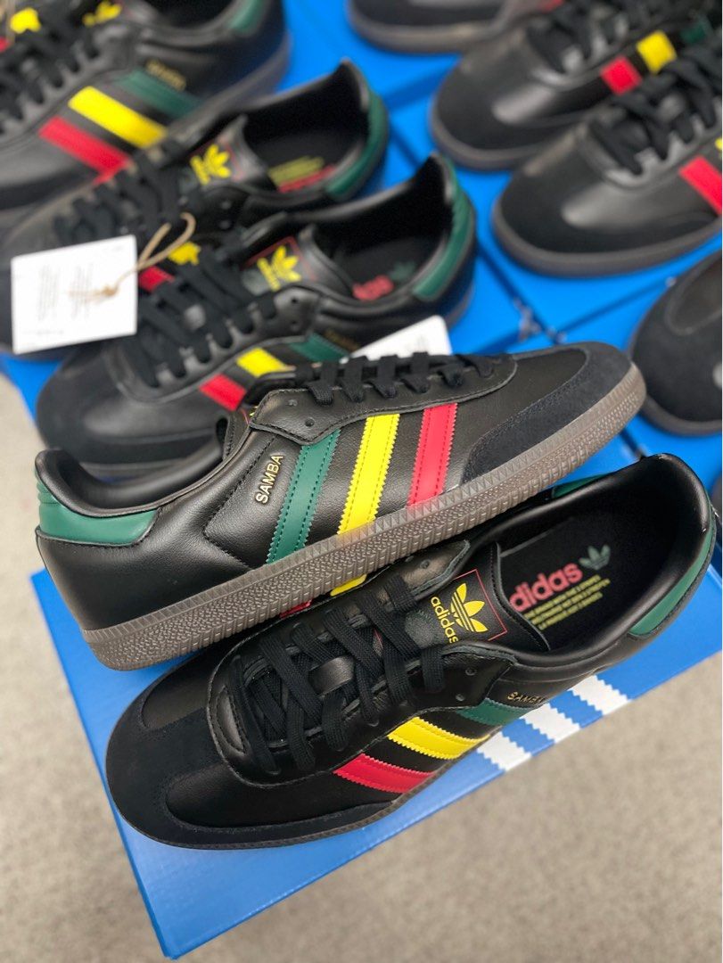 Adidas Samba OG Rasta Black, Men's Fashion, Footwear, Sneakers on Carousell