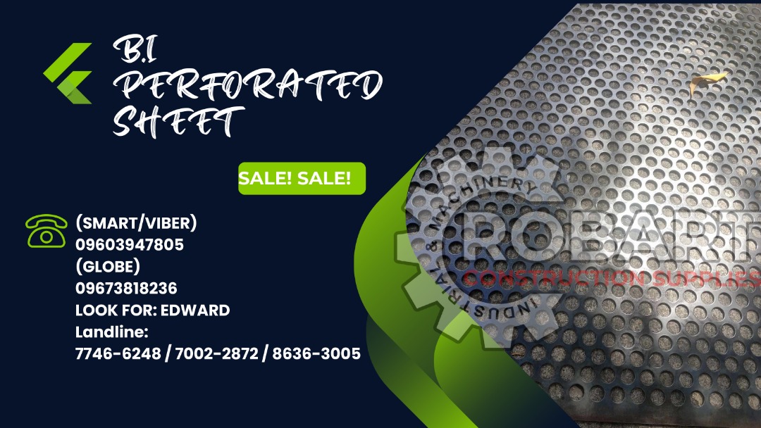 BLACK IRON PERFORATED SHEET, Commercial & Industrial, Construction ...