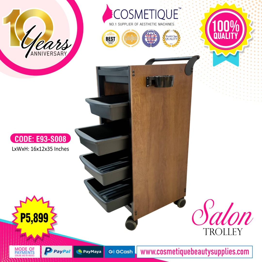 Black Salon Trolley, Furniture & Home Living, Home Improvement ...