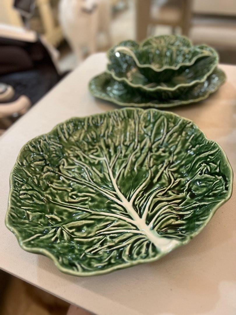 Bordallo Pinheiro Cabbage - Salad Bowl 32 Natural Green, Furniture ...