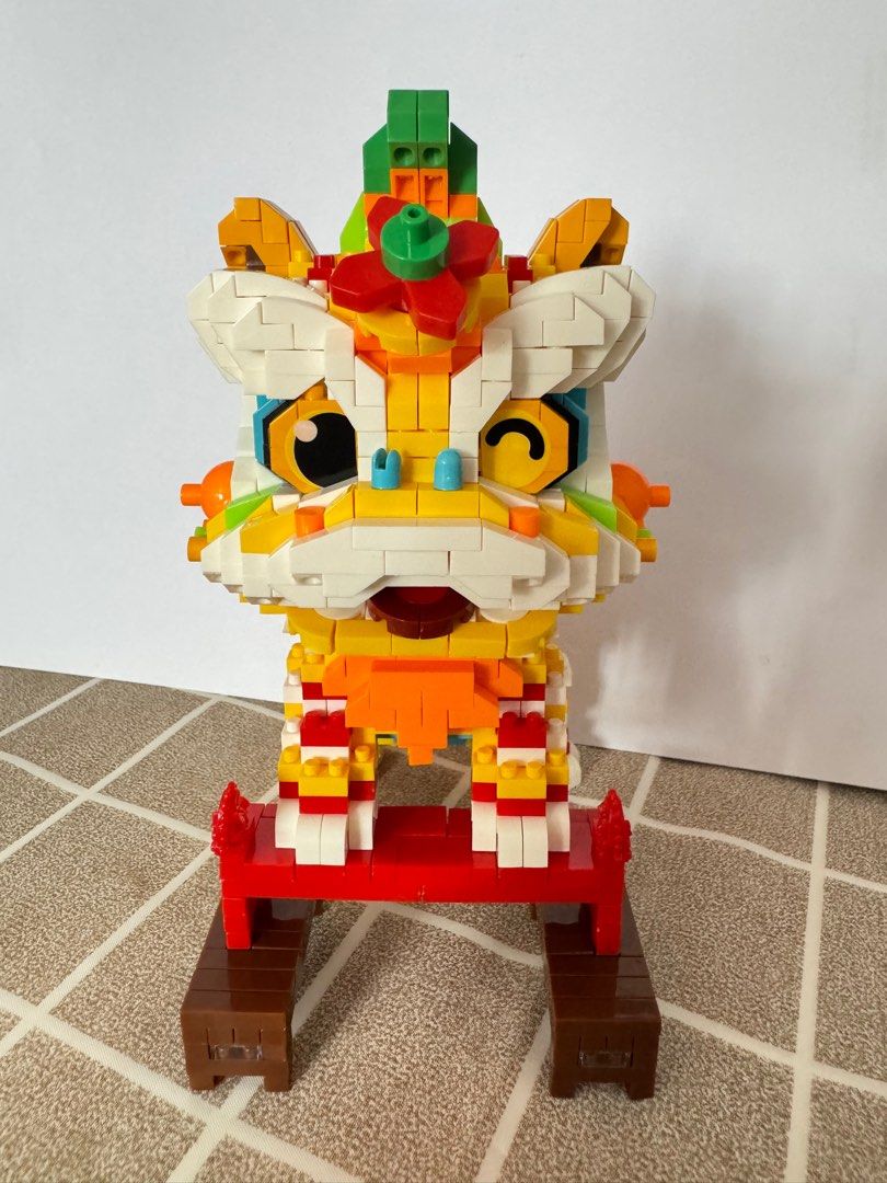 Brick Lion Dance - LNY decor, Hobbies & Toys, Toys & Games on Carousell