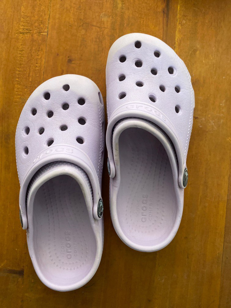 C12 Light Purple Crocs Original, Babies & Kids, Babies & Kids Fashion ...