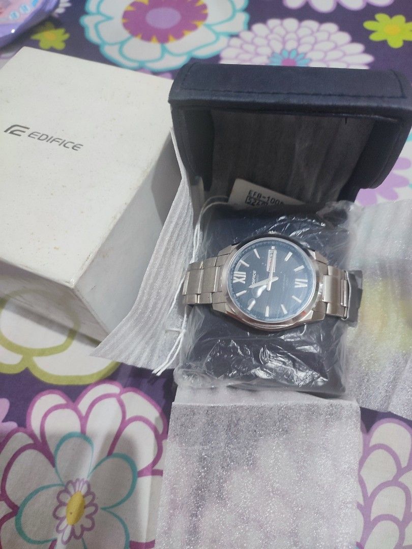 Casio Edifice Sapphire Original, Fesyen Pria, Jam Tangan di Carousell