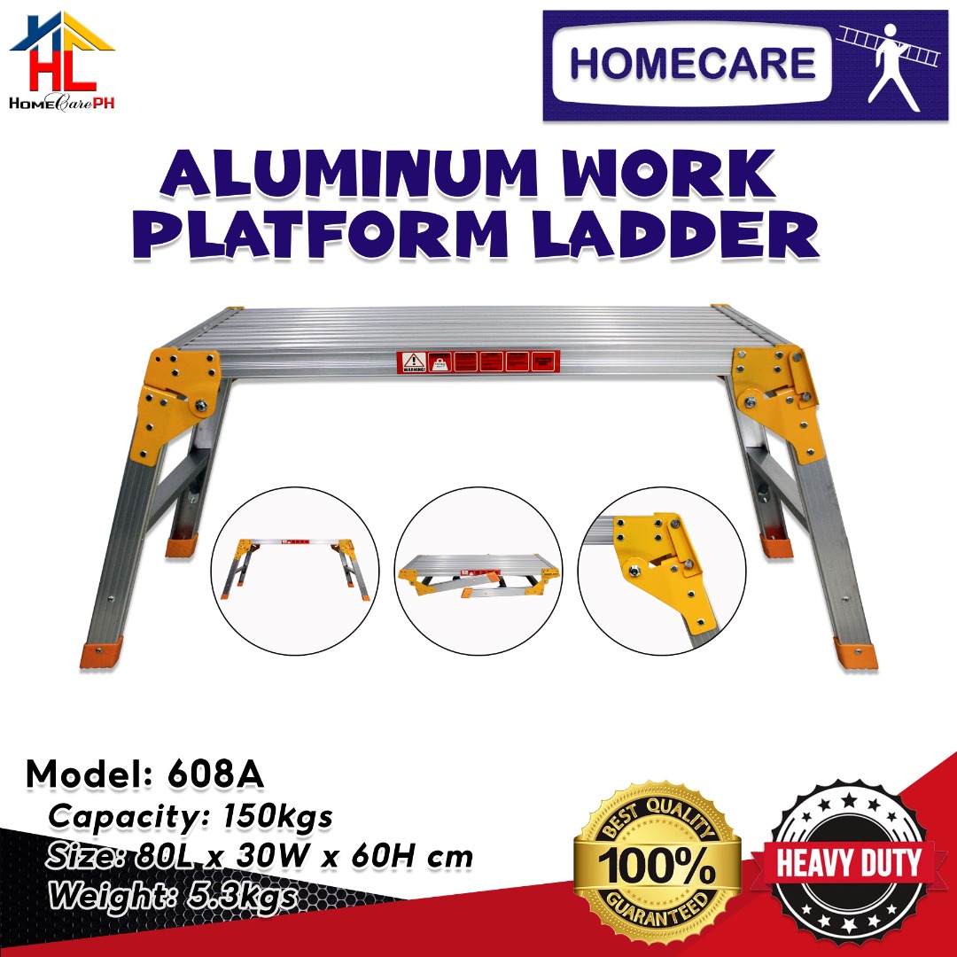 Homecare Aluminum Work Platform Ladder 608A, Commercial & Industrial, Industrial Equipment on ...