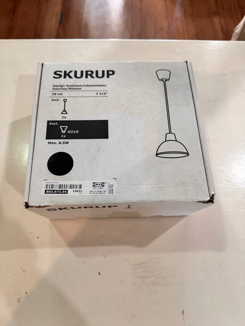 IKEA skurup pendant lamp small size (New), Furniture & Home Living ...