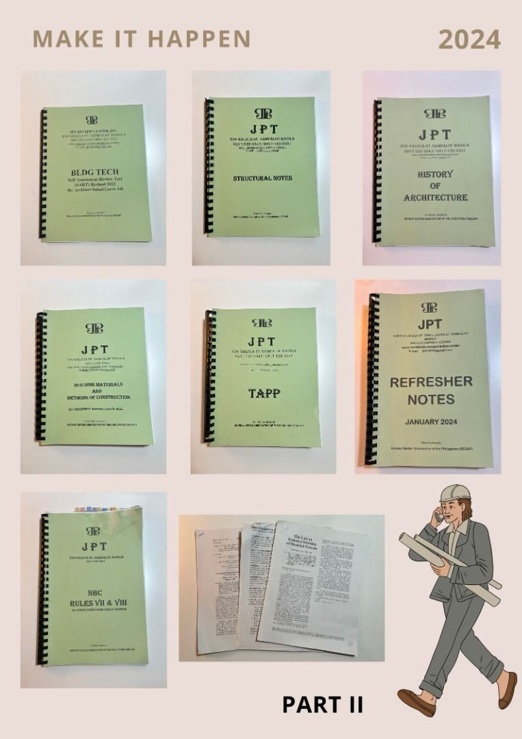 JPT ALE (Architecture Licensure Examination) review set: P2,300 ...