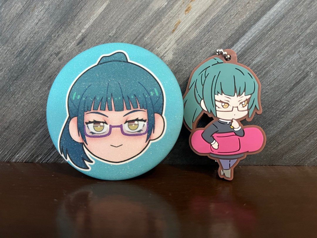 Jujutsu Kaisen Maki Zenin pin and keychain bundle, Hobbies & Toys ...