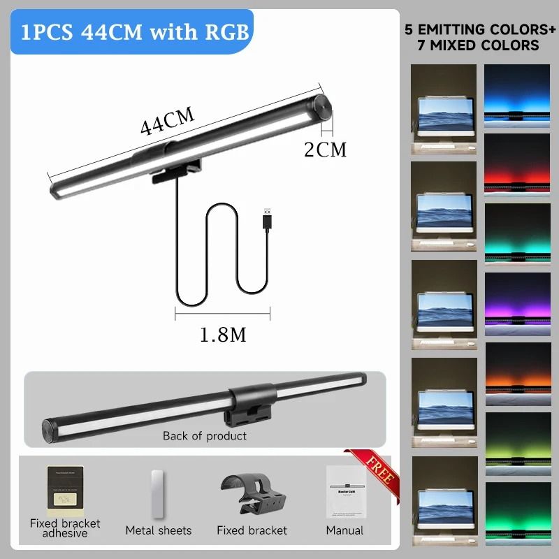 Led Monitor Light Bar Computer Lamps Reading Light Screen Hanging Desk ...