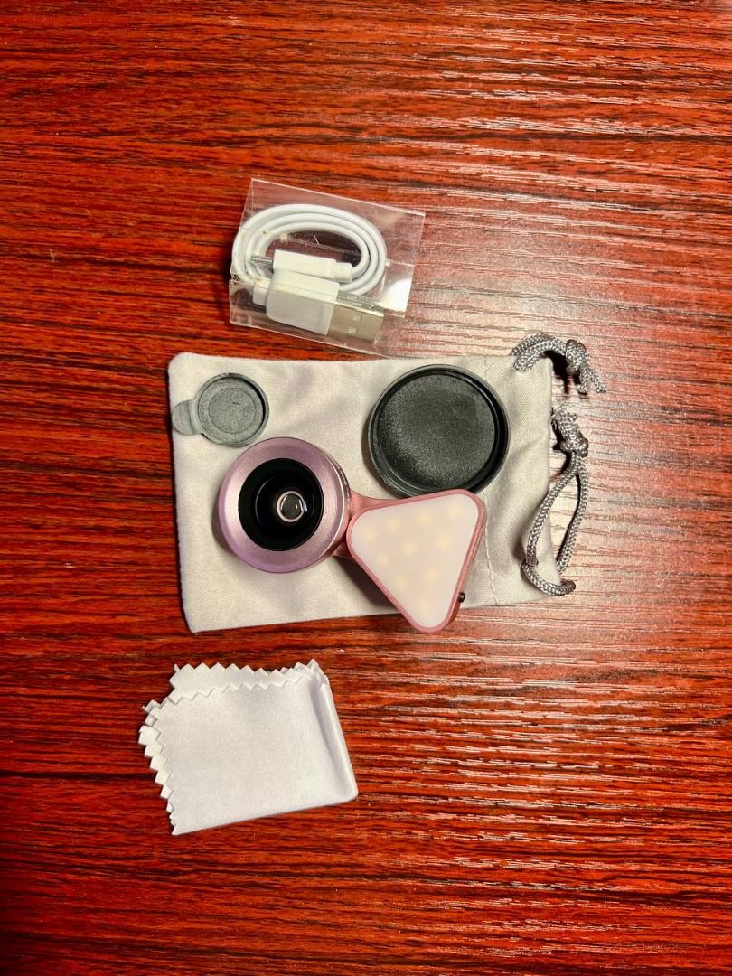 Mobile/Tablet Flashlight 3 in 1 lens (ROSE GOLD), Photography, Lens ...