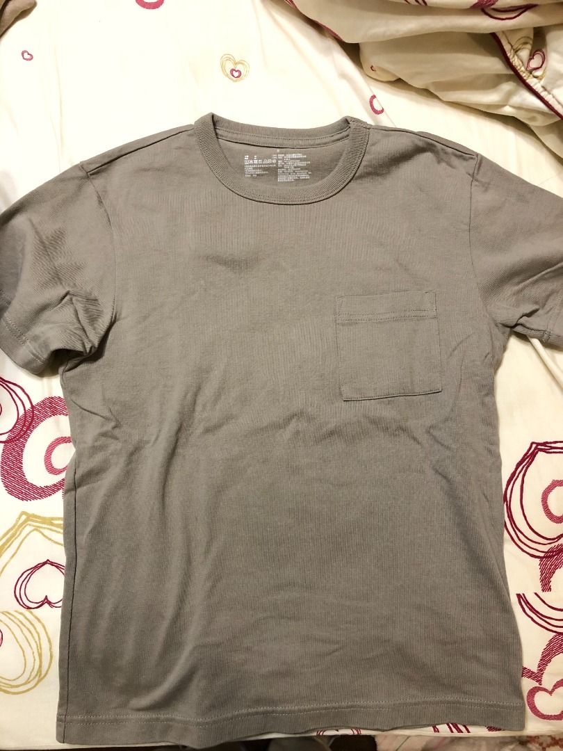 MUJI 無印良品 女裝 短T 口袋T, 她的時尚, 上衣, T恤在旋轉拍賣