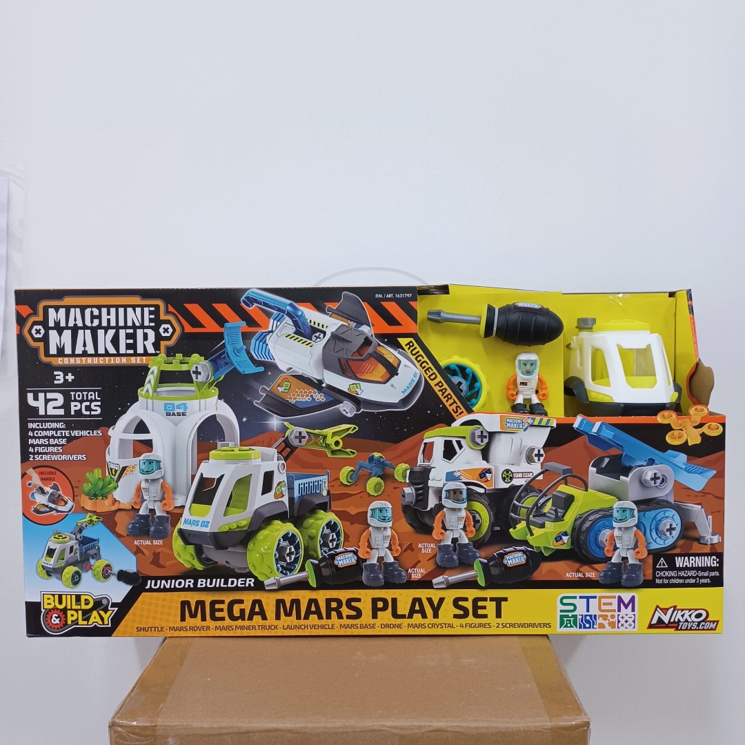 Nikko Toys Machine Maker Construction Set - Mega Mars Play Set 42 Pcs ...