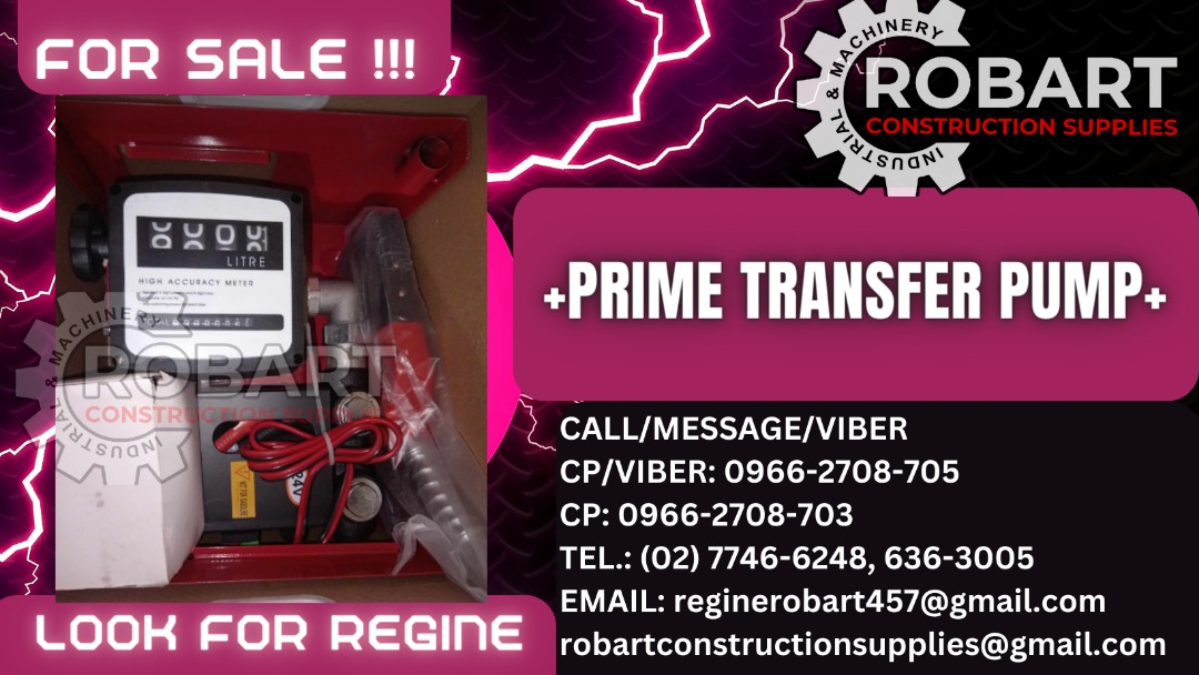 +PRIME TRANSFER PUMP+, Commercial & Industrial, Construction Tools & Equipment on Carousell