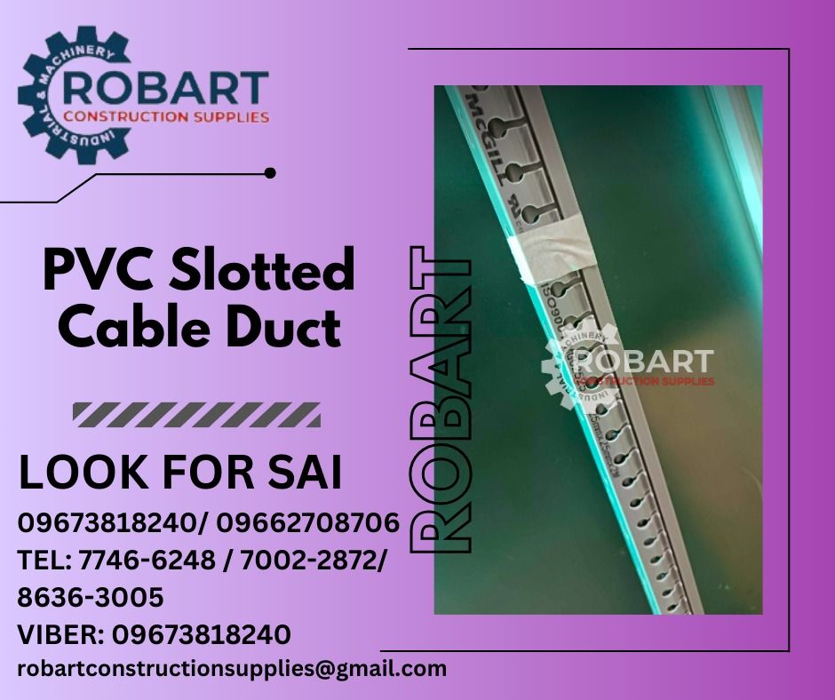 PVC Slotted Cable Duct, Commercial & Industrial, Construction Tools ...
