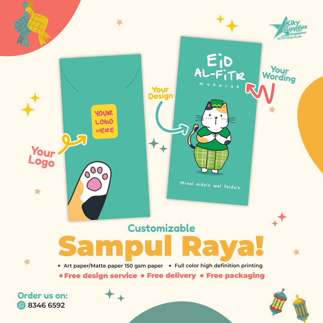 Custom Sampul Raya / Hari Raya Envelope / Money Packet, Hobbies & Toys ...