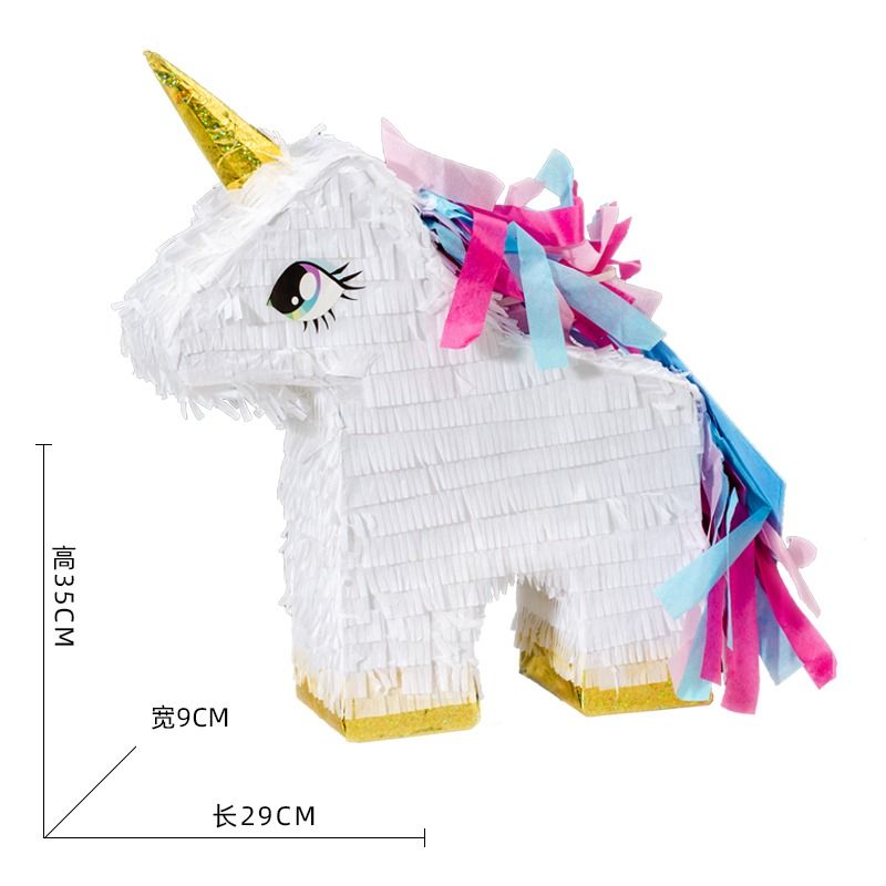Snowflake Unicorn Pinata (35cm x 29cm x 9cm) (Comes With Unique Stick ...
