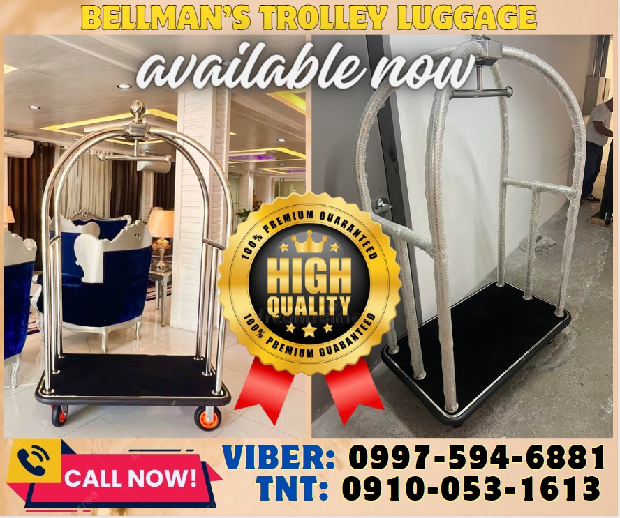 Stainless Steel Trolley Bellman's Luggage Brand New, Commercial ...