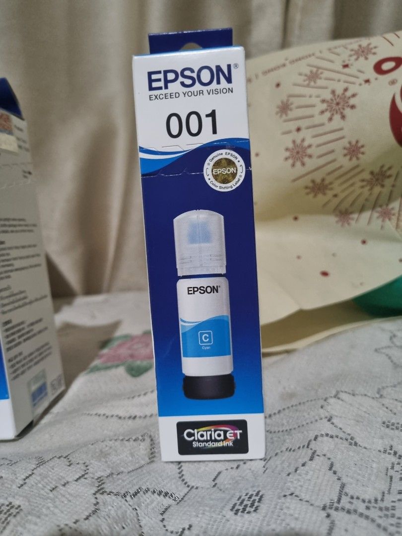 Tinta epson 001 cyan, Elektronik, Bagian Komputer & Aksesoris di Carousell