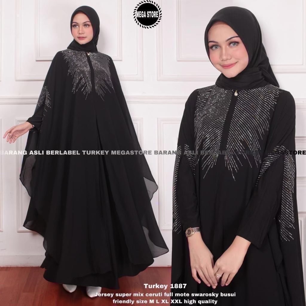 Turkey Abaya Maxi Dress, Women's Fashion, Muslimah Fashion, Kaftans ...
