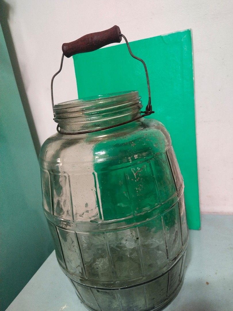 Vintage glass "GARAPON"/1950s era/Metal cover missing/16 inches high ...