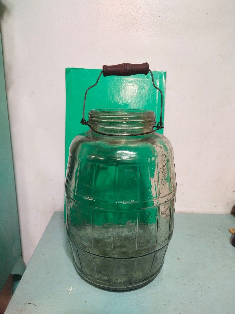 Vintage glass "GARAPON"/1950s era/Metal cover missing/16 inches high ...