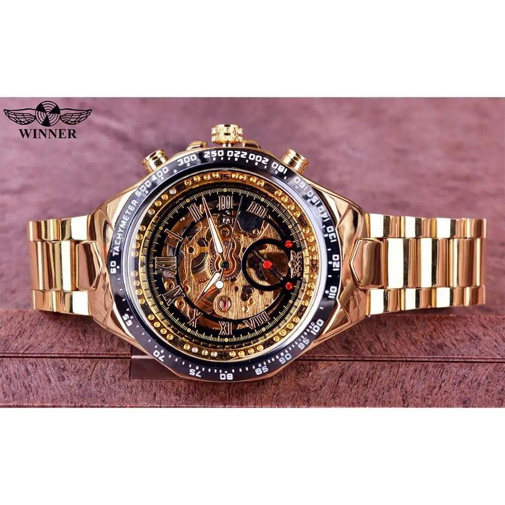 Winner Mechanical Sport Design Bezel Fashion Watch Mens Watches Top ...