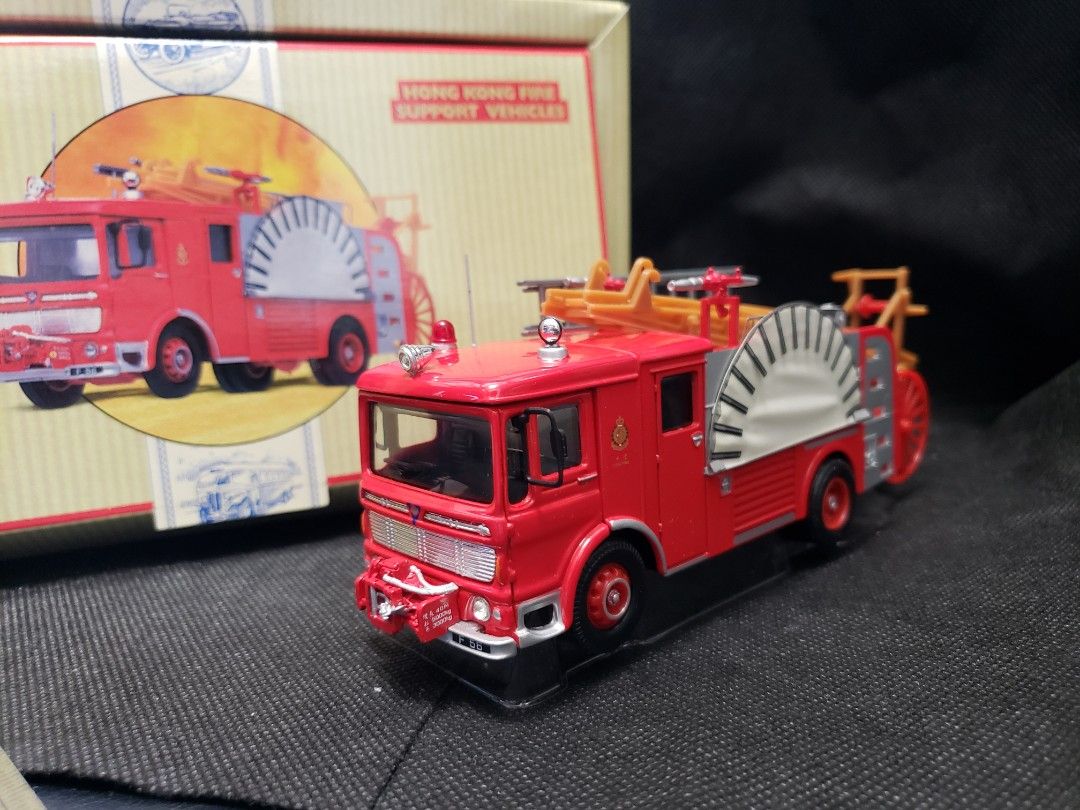 [全新] 經典CORGI 1/50 香港消防車 AEC Ergo Fire Engine; Hong Kong Fire Support ...