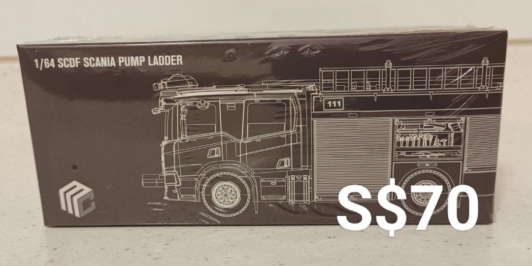 1/64 SCDF Scania Pump Ladder 15th Year Anniversary Model, Hobbies ...
