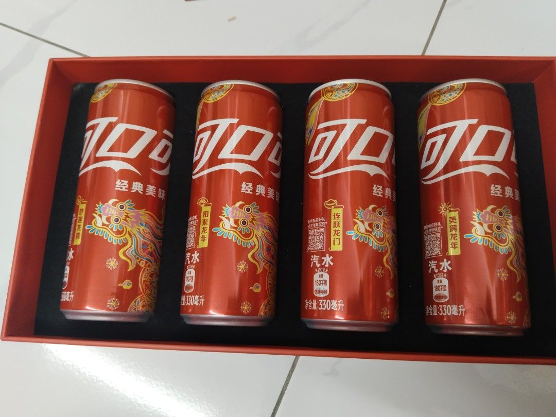 2024 China Dragon Year Coca Cola Coke Full can box set, Hobbies & Toys ...