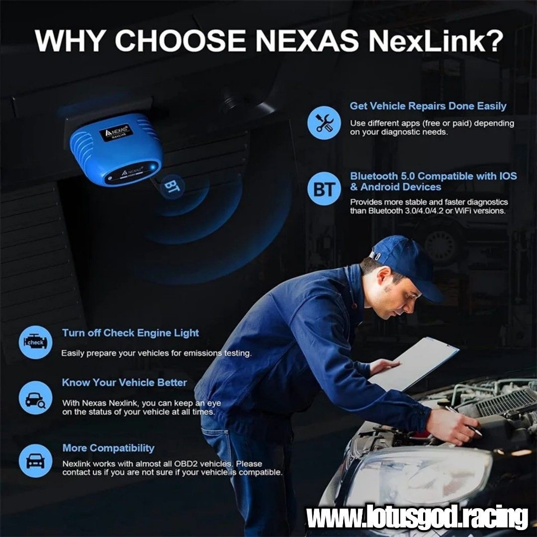 🤩 ! Universal OBD Nexas Car BMW Motorcycle Diagnostic Tool Bluetooth 5.0 OBD2 EOBD Scanner for ...