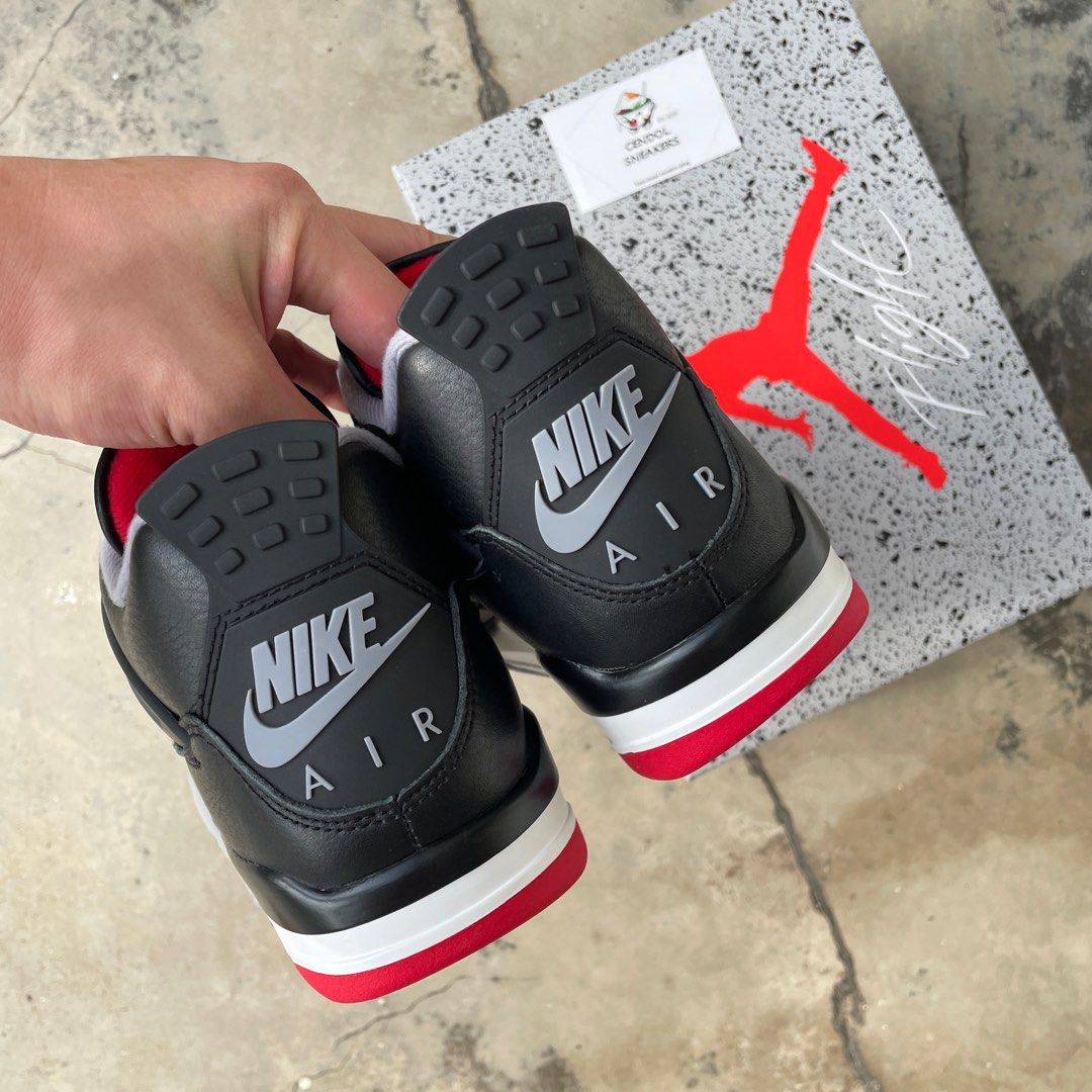 Air Jordan AJ 4 Bred Reimagined UK9, Men's Fashion, Footwear, Sneakers on Carousell