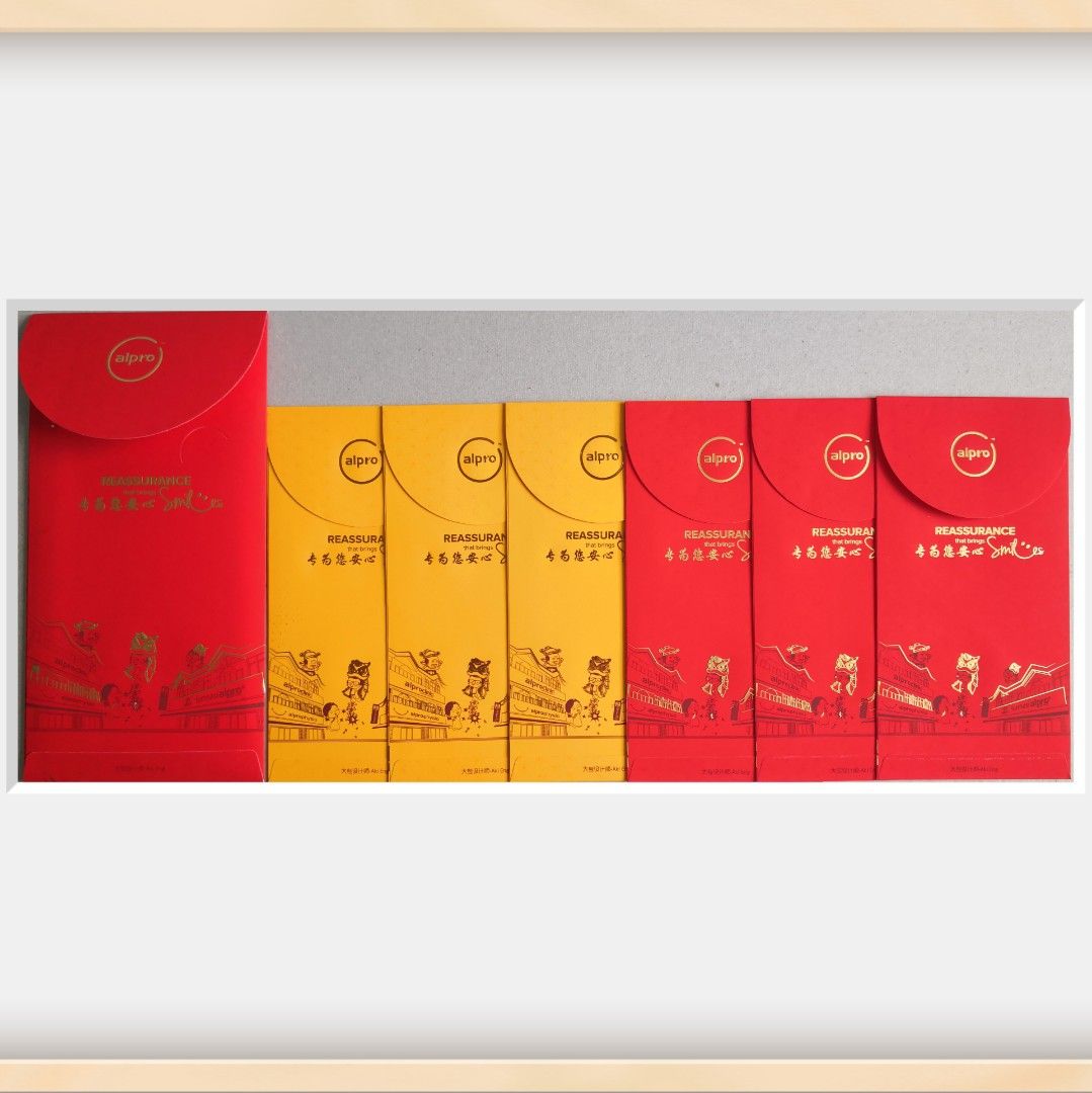 Ang Pow Packets - 2024 alpro pack of 6 pcs + 1 envelope (2 colour ...