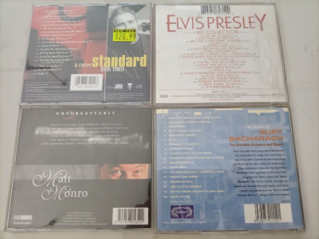 Assorted CDs - Steve Tyrell / Elvis Presley/ Matt Monroe / Burt ...