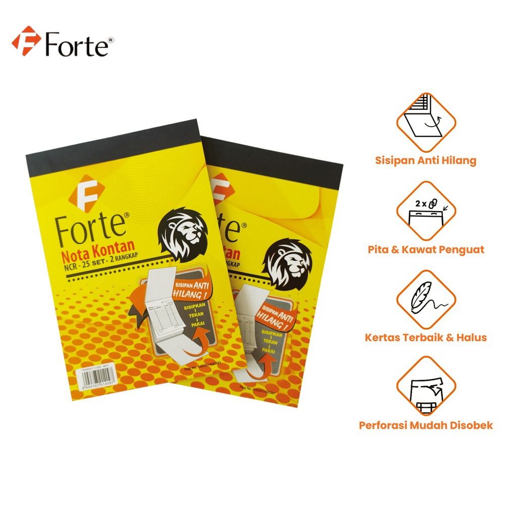BUKU NOTA NCR 2 PLY BESAR FORTE 8022 (1 PCS), Buku & Alat Tulis, Alat ...