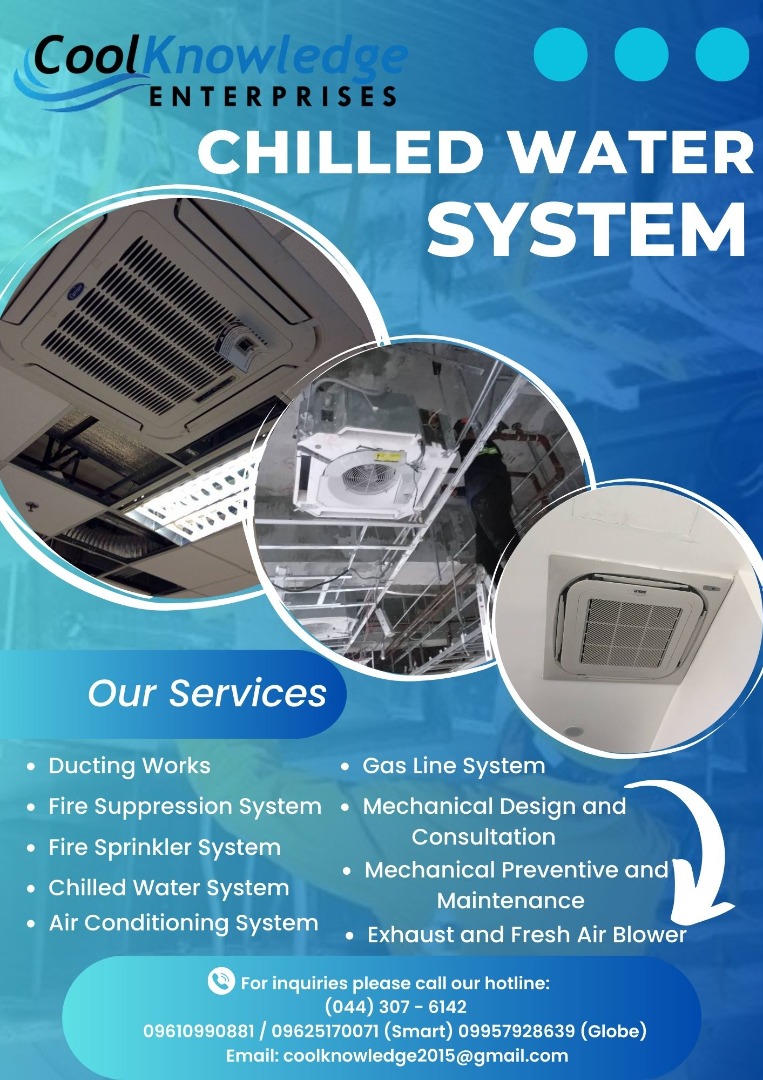 chilled water system supply- installation-maintenance, Commercial ...