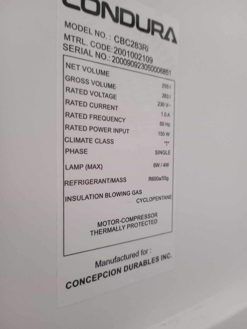 Condura chiller, TV & Home Appliances, Kitchen Appliances ...