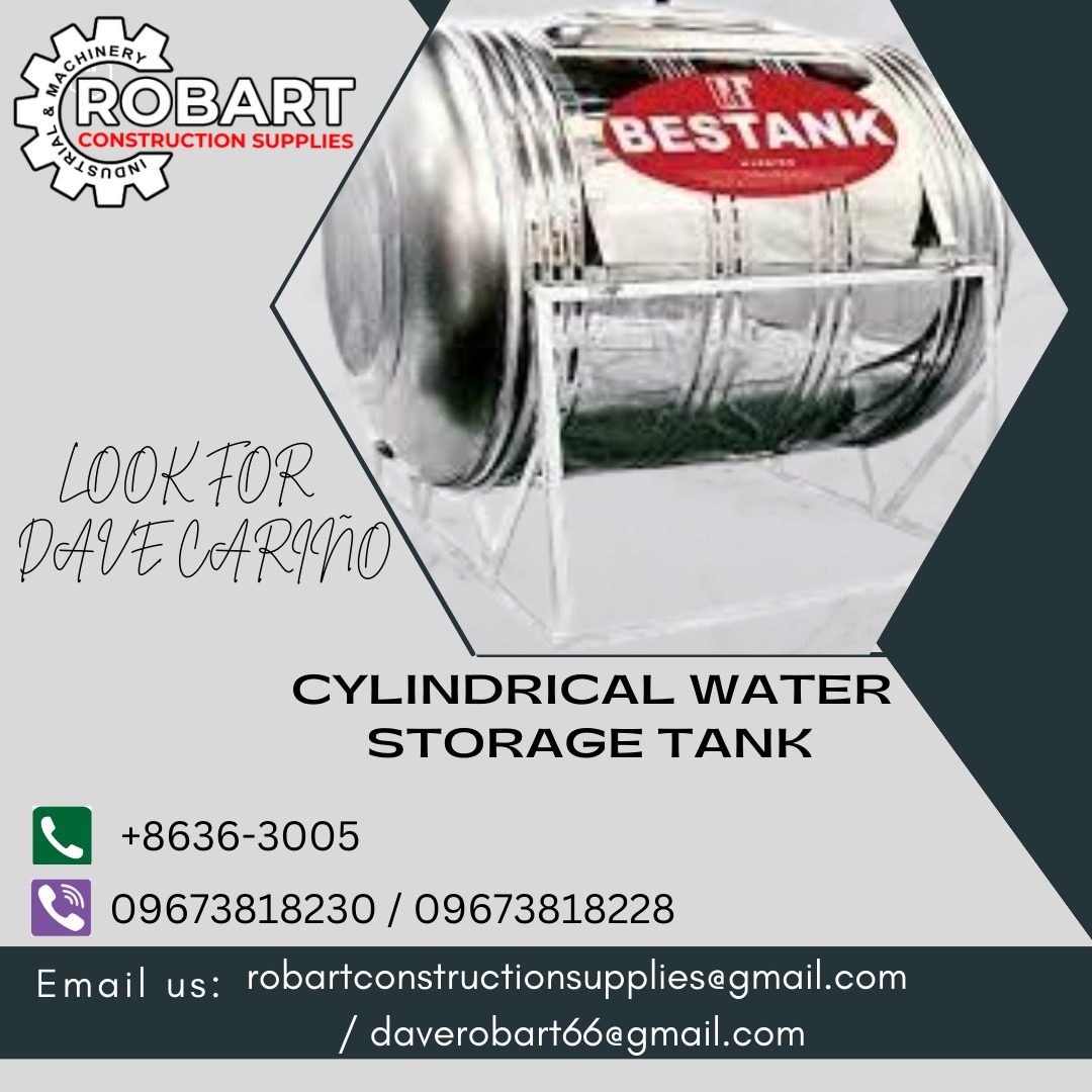 CYLINDRICAL WATER STORAGE TANK, Commercial & Industrial, Construction ...