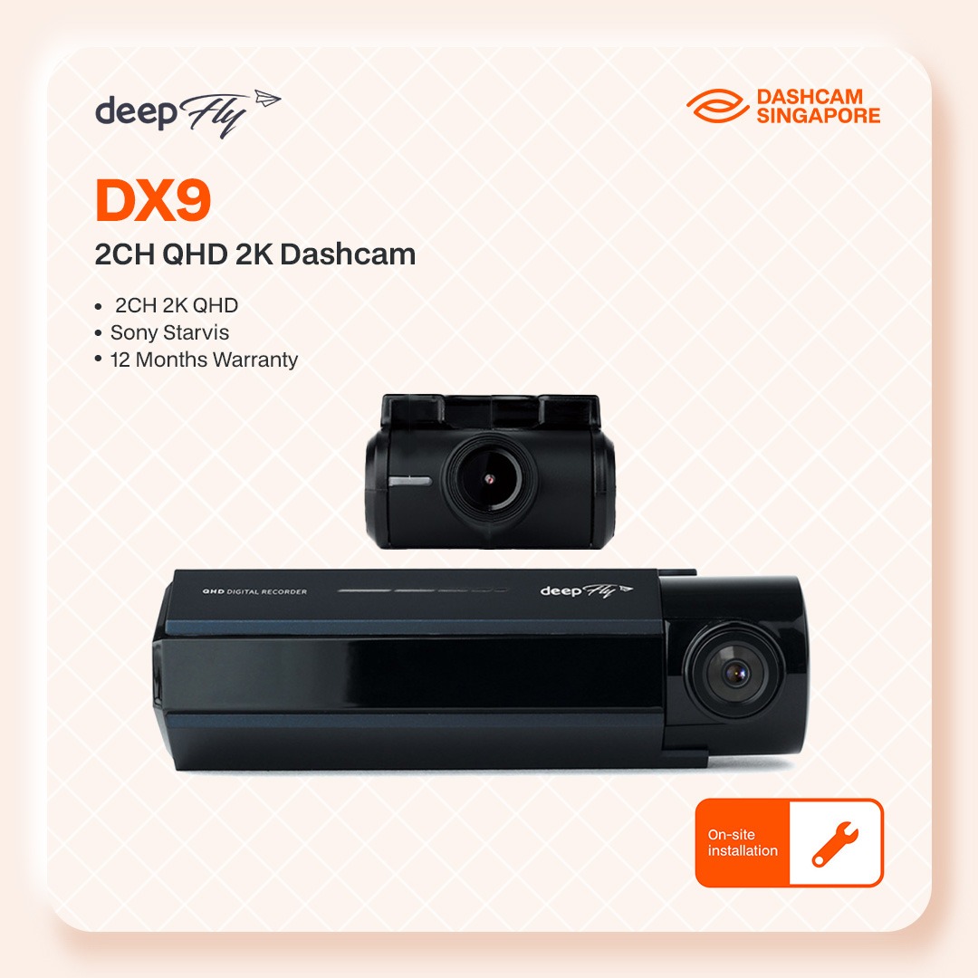 Deepfly DX9 | 2K Quad HD 2CH Dashcam / Car Camera [Made-in-Korea] | Inclusive of on-site ...