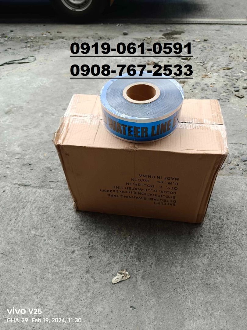 Detectable Buried Waterline Below Tape, Commercial & Industrial ...