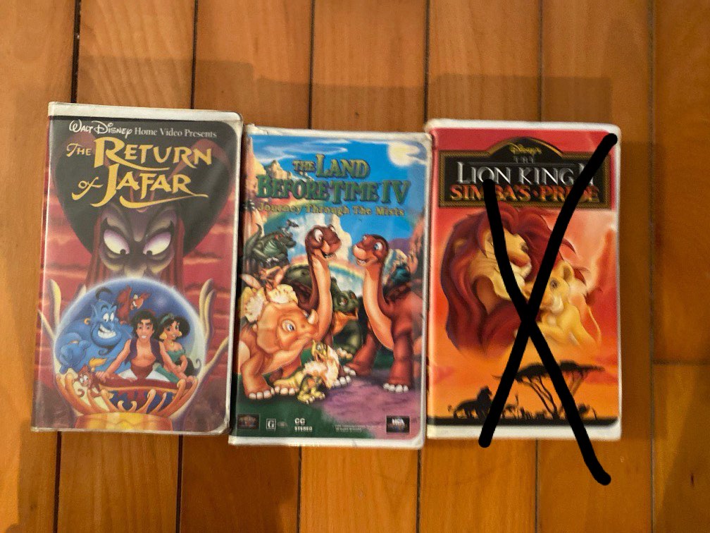 Disney sequels VHS x 2, 興趣及遊戲, 音樂、樂器 & 配件, 音樂與媒體 - CD 及 DVD - Carousell