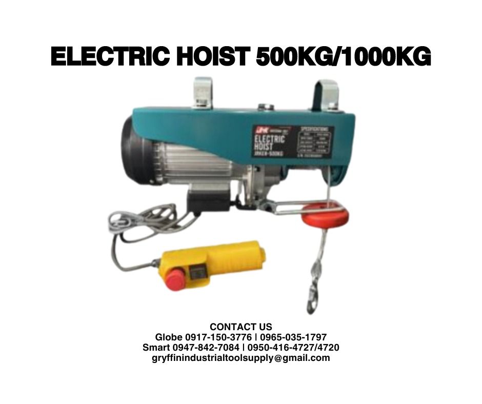 ELECTRIC HOIST 500KG/1000KG, Commercial & Industrial, Industrial ...