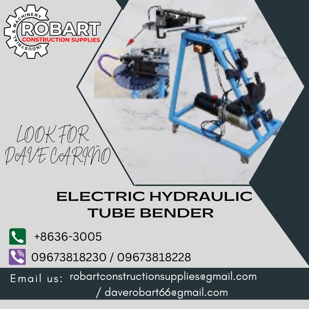 ELECTRIC HYDRAULIC TUBE BENDER, Commercial & Industrial, Construction Tools & Equipment on Carousell
