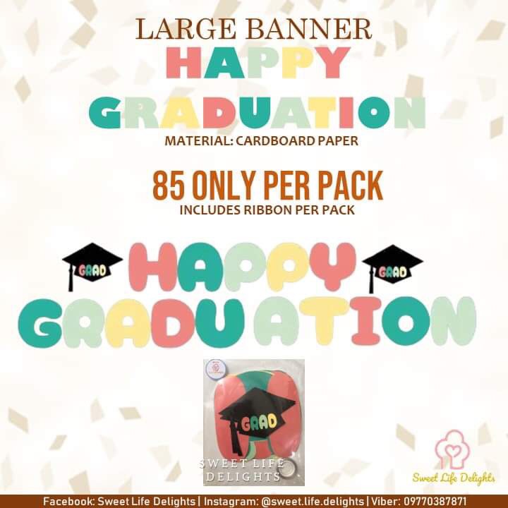 Happy Graduation Banner, Graduation Banner, Graduation Decors, Hobbies ...