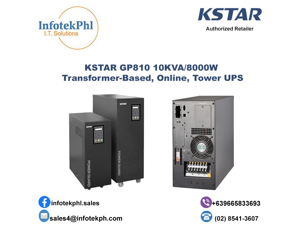 KSTAR GP810 10KVA/800W TRANSFORMER-BASED, ONLINE DOUBLE CONVERSION ...