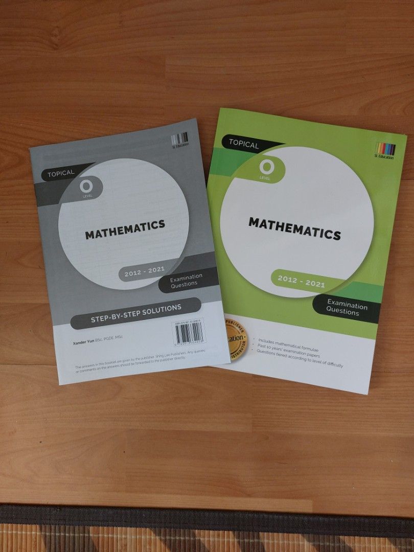 O-Level Mathematics, 10-year Series with Solutions Booklet, Hobbies ...