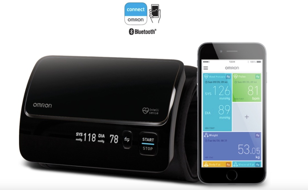 OMRON - Intellisense Technology J761 Bluetooth Blood Pressure Monitor ...