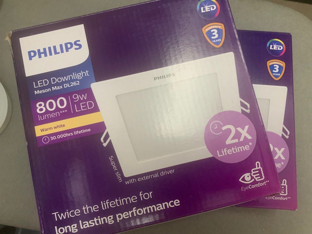 Philips Meson Max DL262 Downlight in Square. Ceiling Light / Recessed ...