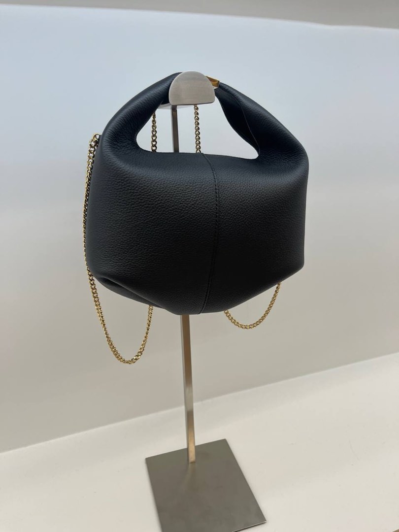 Polene Beri Textured Crossbody in Black (Chain Strap), Luxury, Bags ...