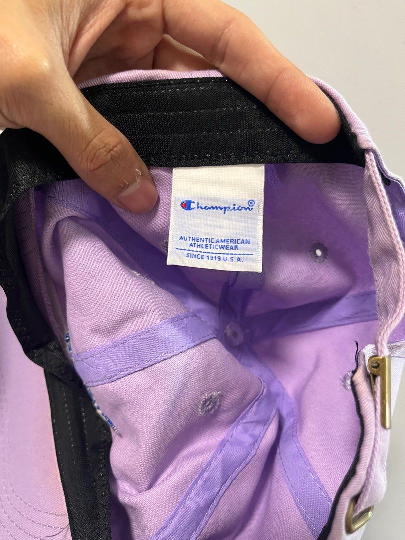 Purple Champion Cap, Men's Fashion, Watches & Accessories, Caps & Hats ...